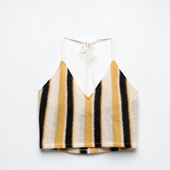 Zara | Tops | Nwt Zara Striped Crochet Rustic Top | Poshmark